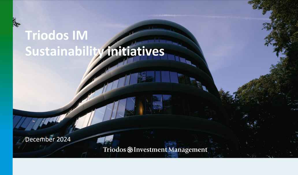 About Triodos Investment Management